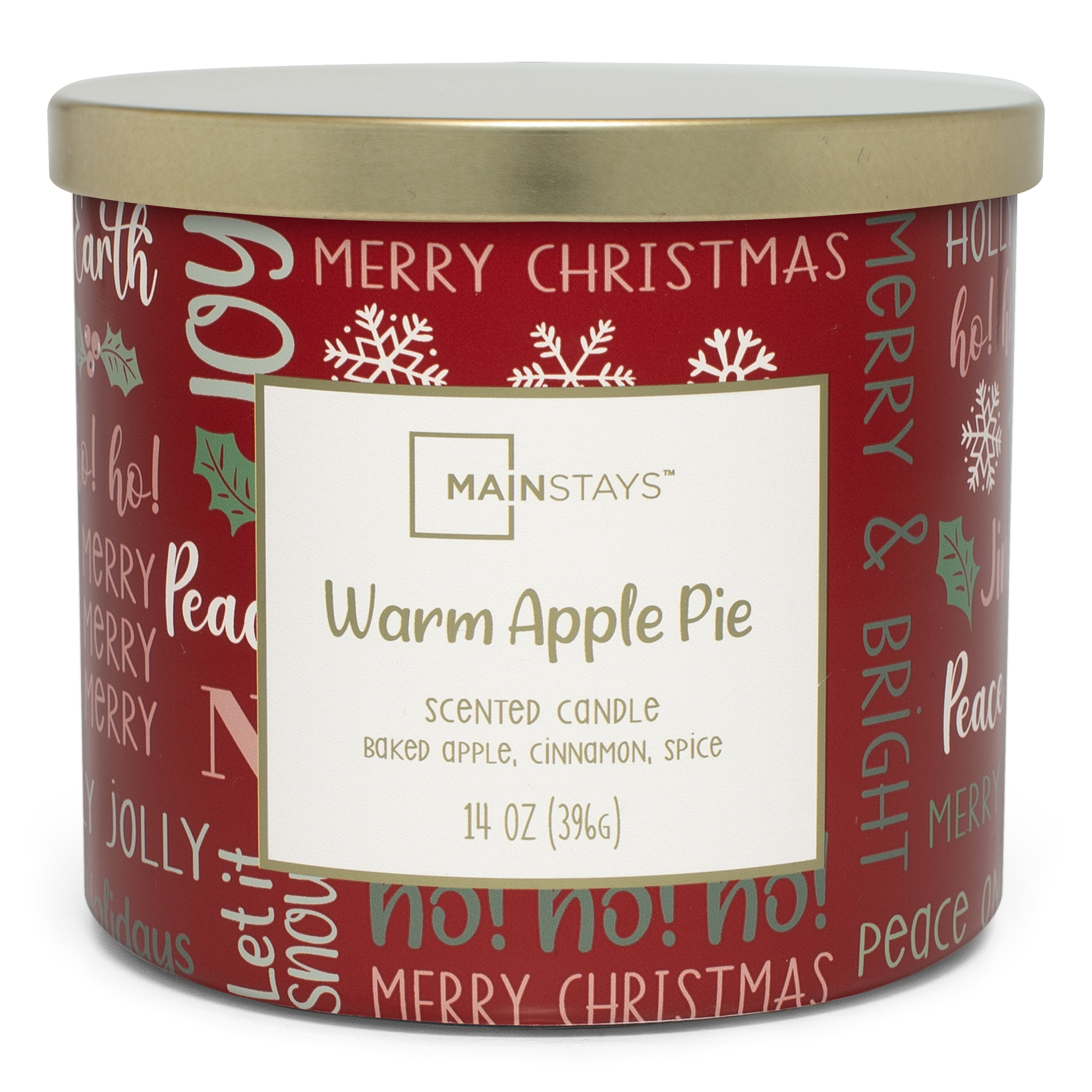 Mainstays 14oz 3-Wick Jar Candle, Warm Apple Pie - Walmart.com