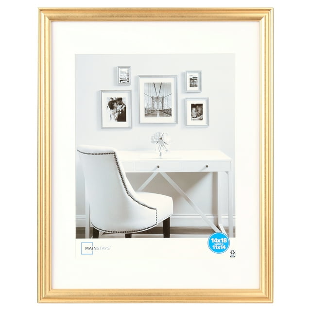 Mainstays 14x18 Matted to 11x14 Traditional Gallery Wall Picture Frame ...