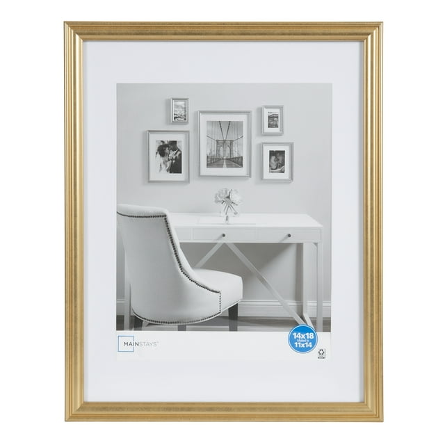 Mainstays 14x18 Matted to 11x14 Traditional Gallery Wall Picture Frame ...