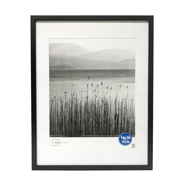 Mainstays 14x18 inch Matted to 11x14 inch Black 0.5" Gallery Wall ...