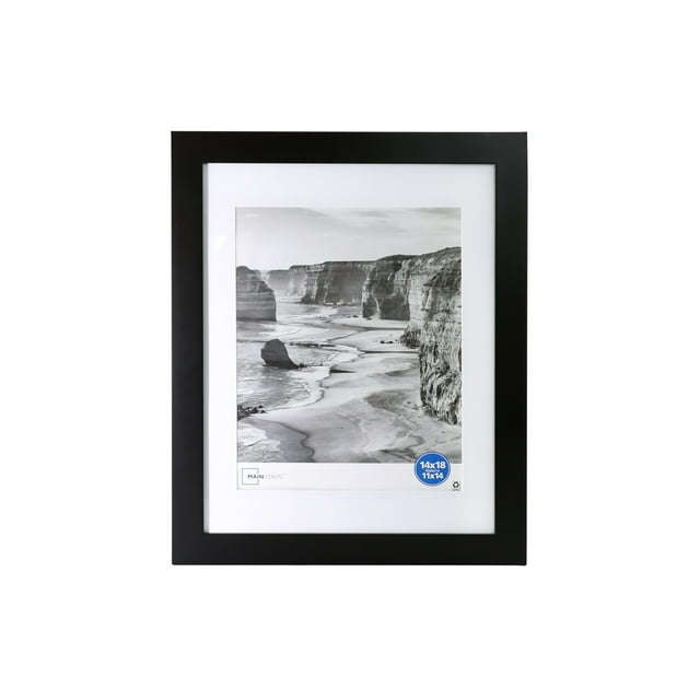 Mainstays 14x18 inch Matted to 11x14 inch Flat Wide Black 1.5" Gallery ...