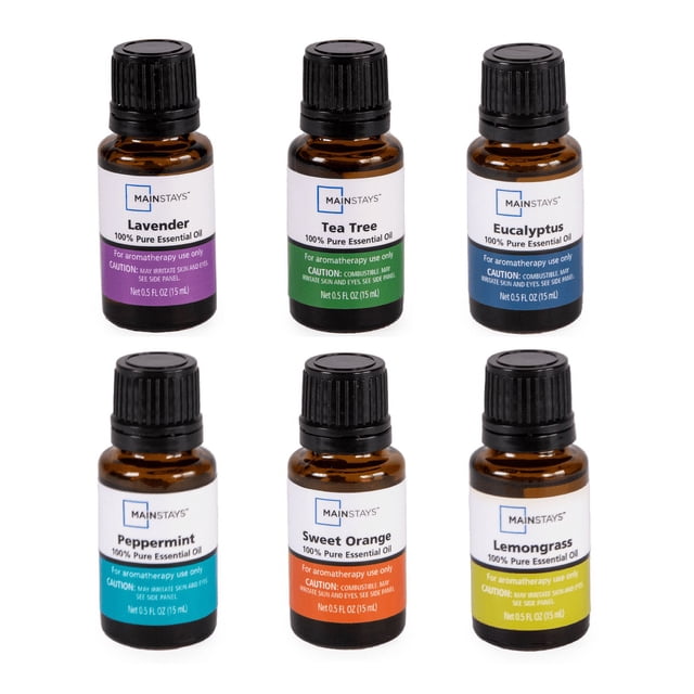 Mainstays 15mL Essential Oil Gift Set 6PK Eucalyptus, Lavender ...