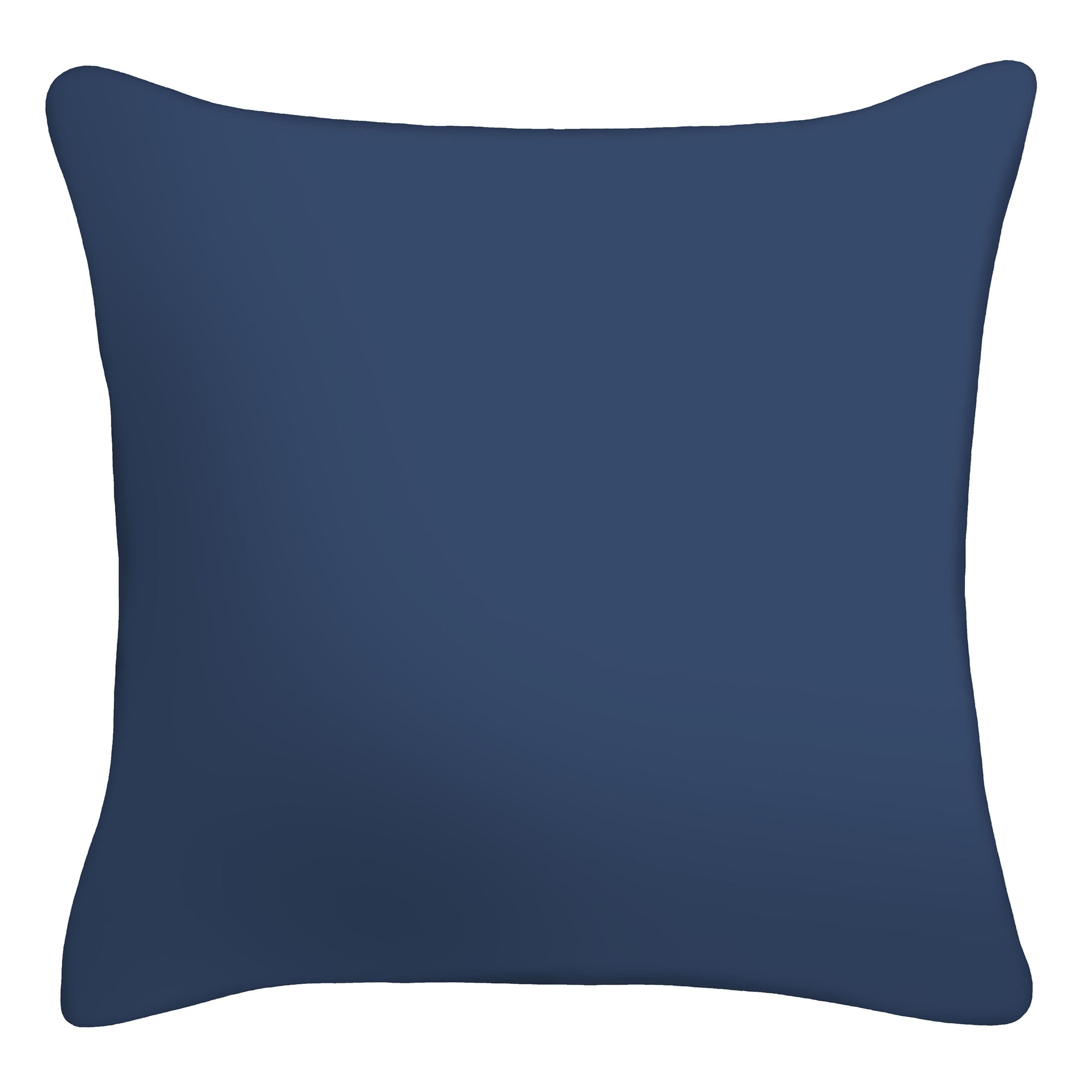 Mainstays 16" x 16" Solid Decorative Outdoor Throw Pillow, Indigo ...