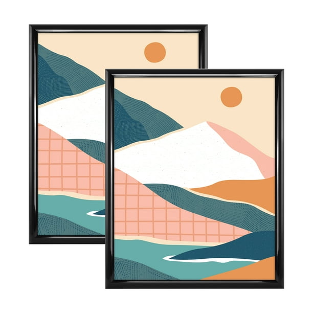 Mainstays 16x20 Rounded Black Poster Picture Frame, Set of 2 - Walmart ...