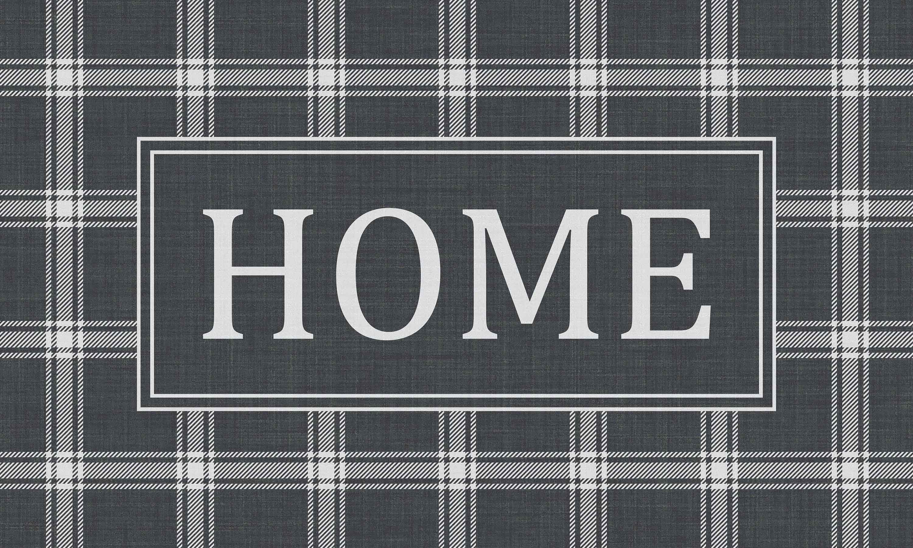 Mainstays 17.3x30.3 Black Plaid Checkered Indoor Accent Rug, Modern ...