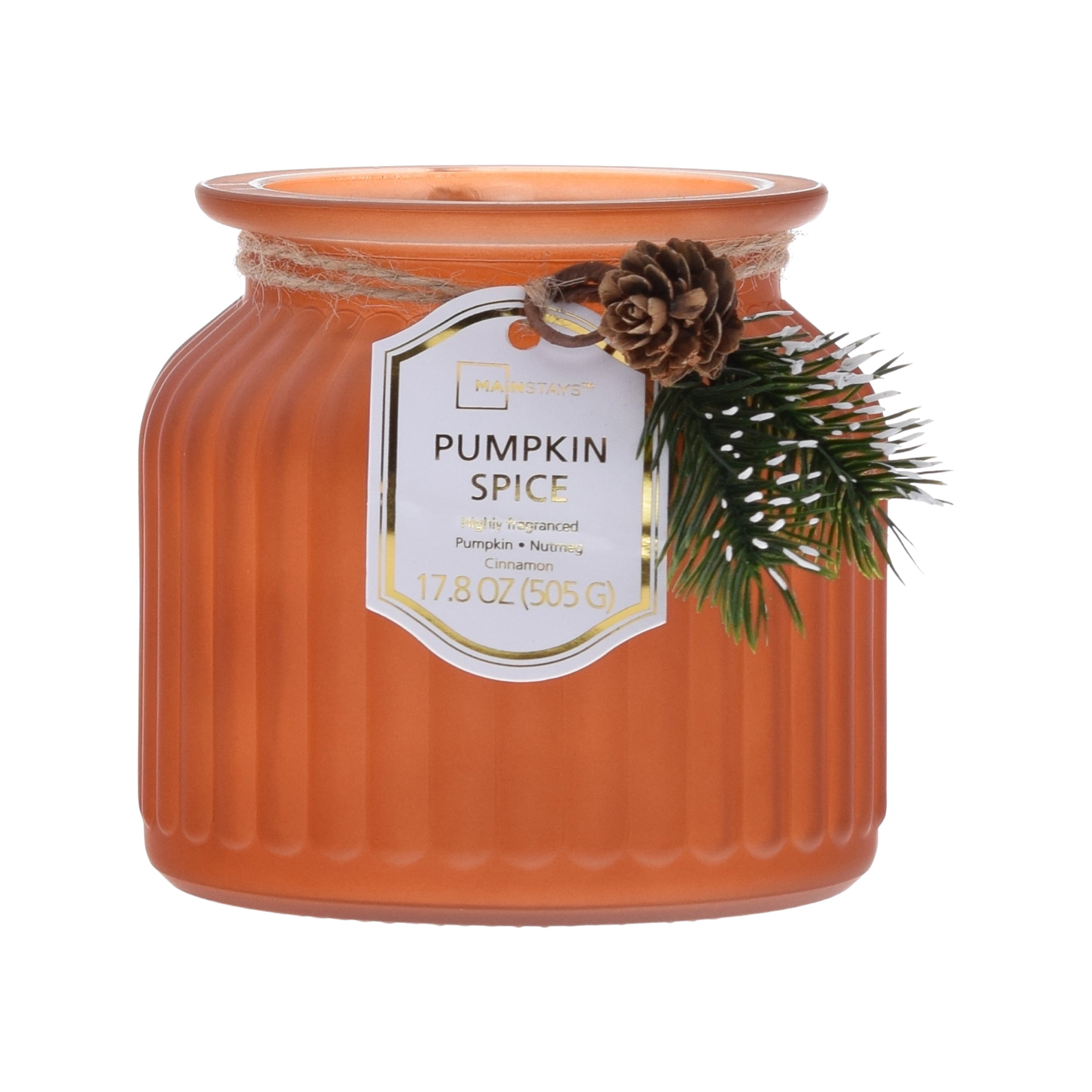 Mainstays 17.5oz 2-Wick Jar Candle - Pumpkin Spice - Walmart.com