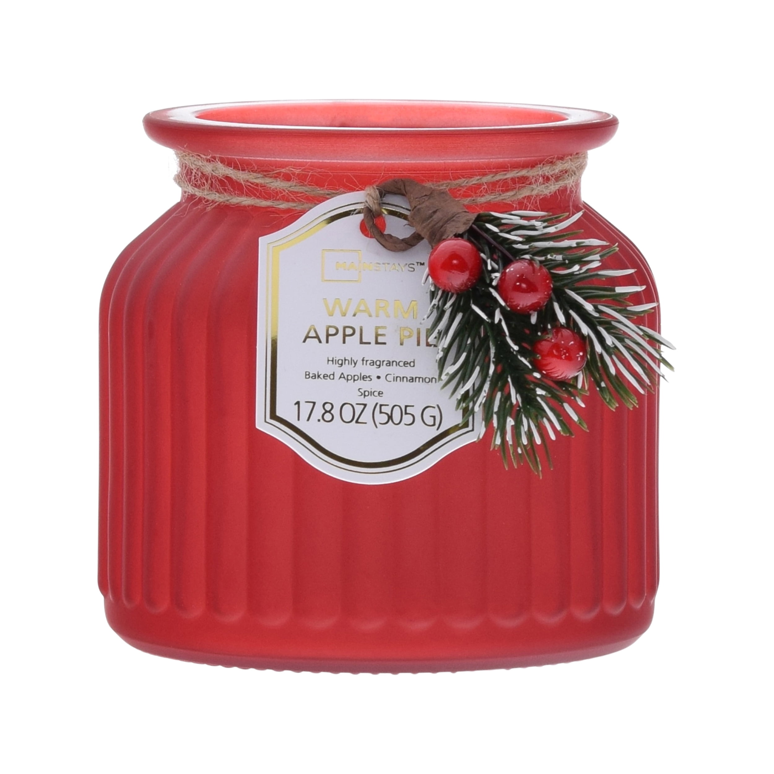 Mainstays 17.5oz 2-Wick Jar Candle - Warm Apple Pie - Walmart.com