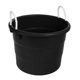 Mainstays 17-Gallon Plastic Utility Tub with Rope Handles, Black, Set ...
