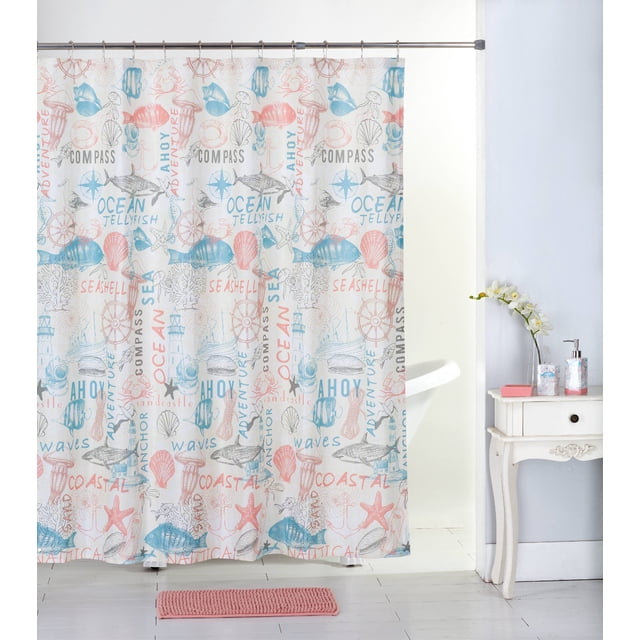 Mainstays 17-Piece Bathroom Set, Coastal - Walmart Business Supplies