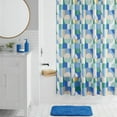Mainstays 17-Piece Geometric Print Polyester/Plastic Shower Curtain ...