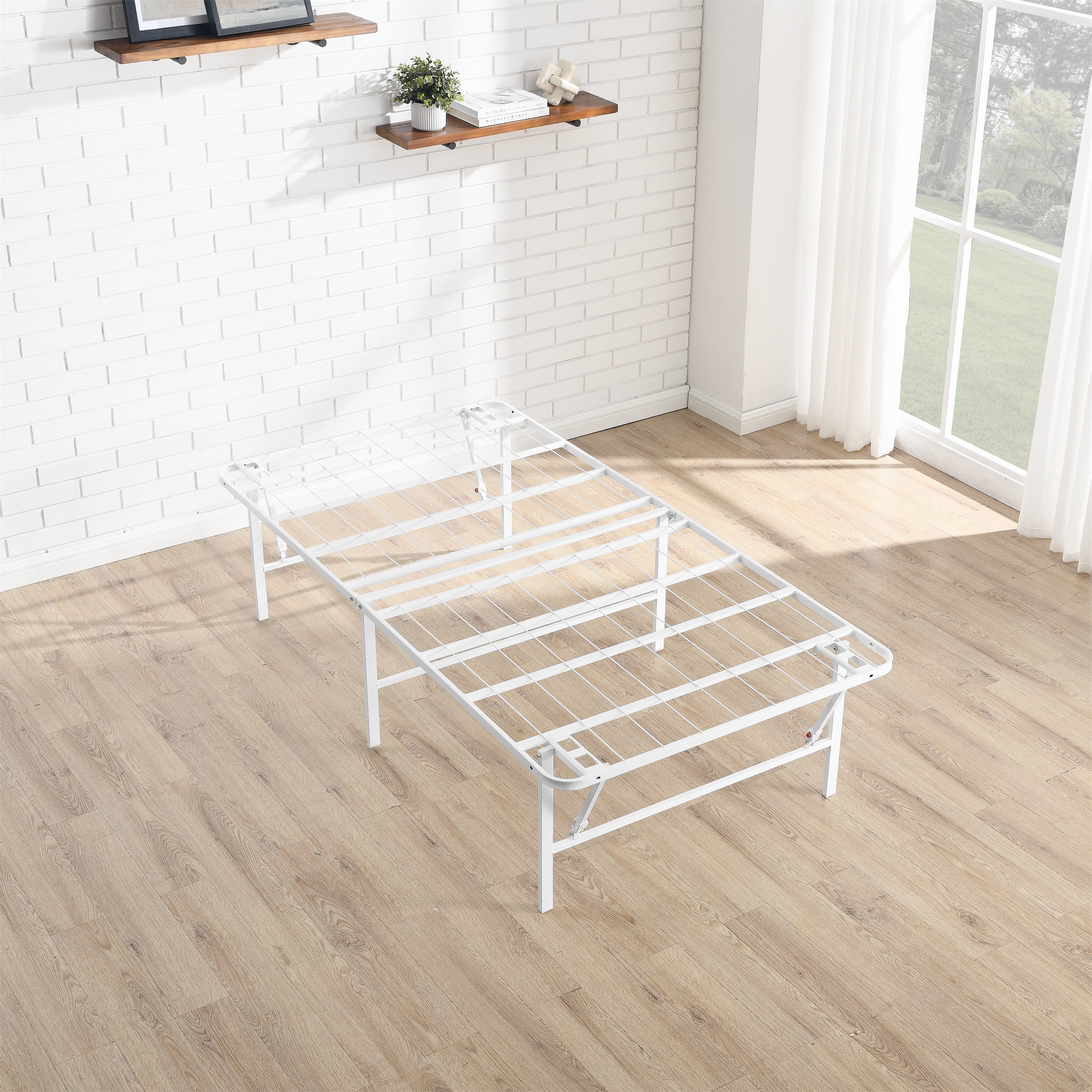 Mainstays Twin 18" High Profile Foldable Steel Platform Bed Frame with ...