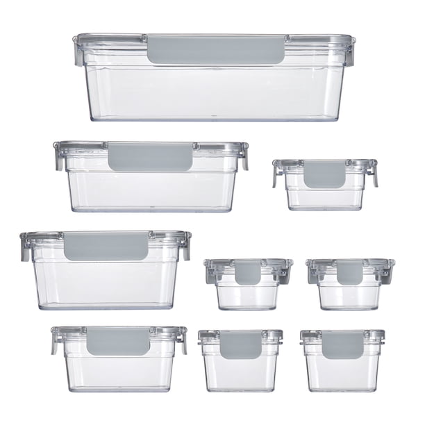 Mainstays 18 Piece Tritan Food Storage Set- Stainproof Plastic ...