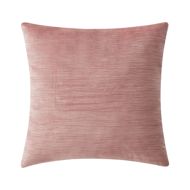 Mainstays 18" x 18" Pink Textured Velvet Polyester Decorative Pillow ...