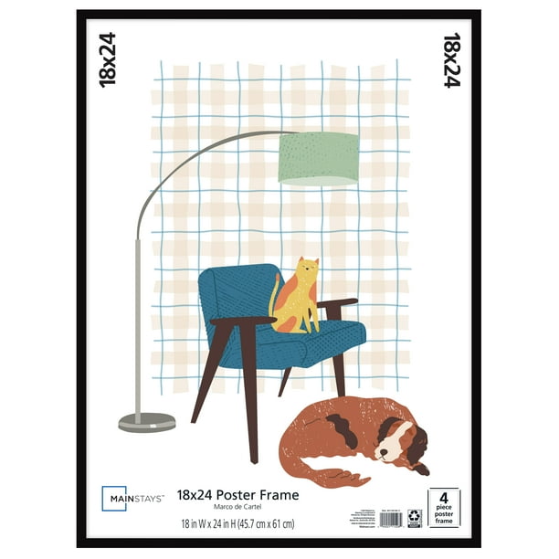 Mainstays 18" x24" Black Basic Poster Wall Frame - Walmart.com