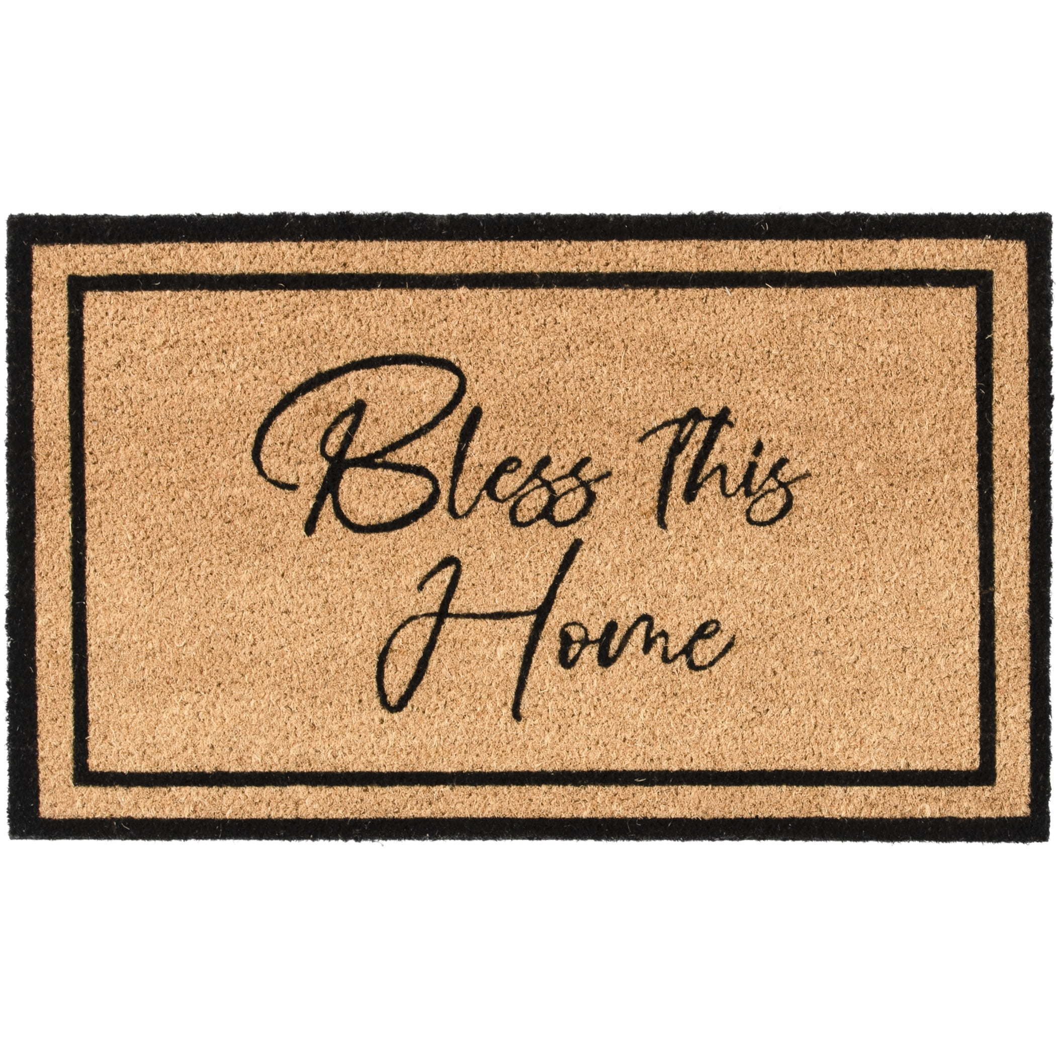 Mainstays 18X30 Bless Home Outdoor Coir Mat - Walmart.com