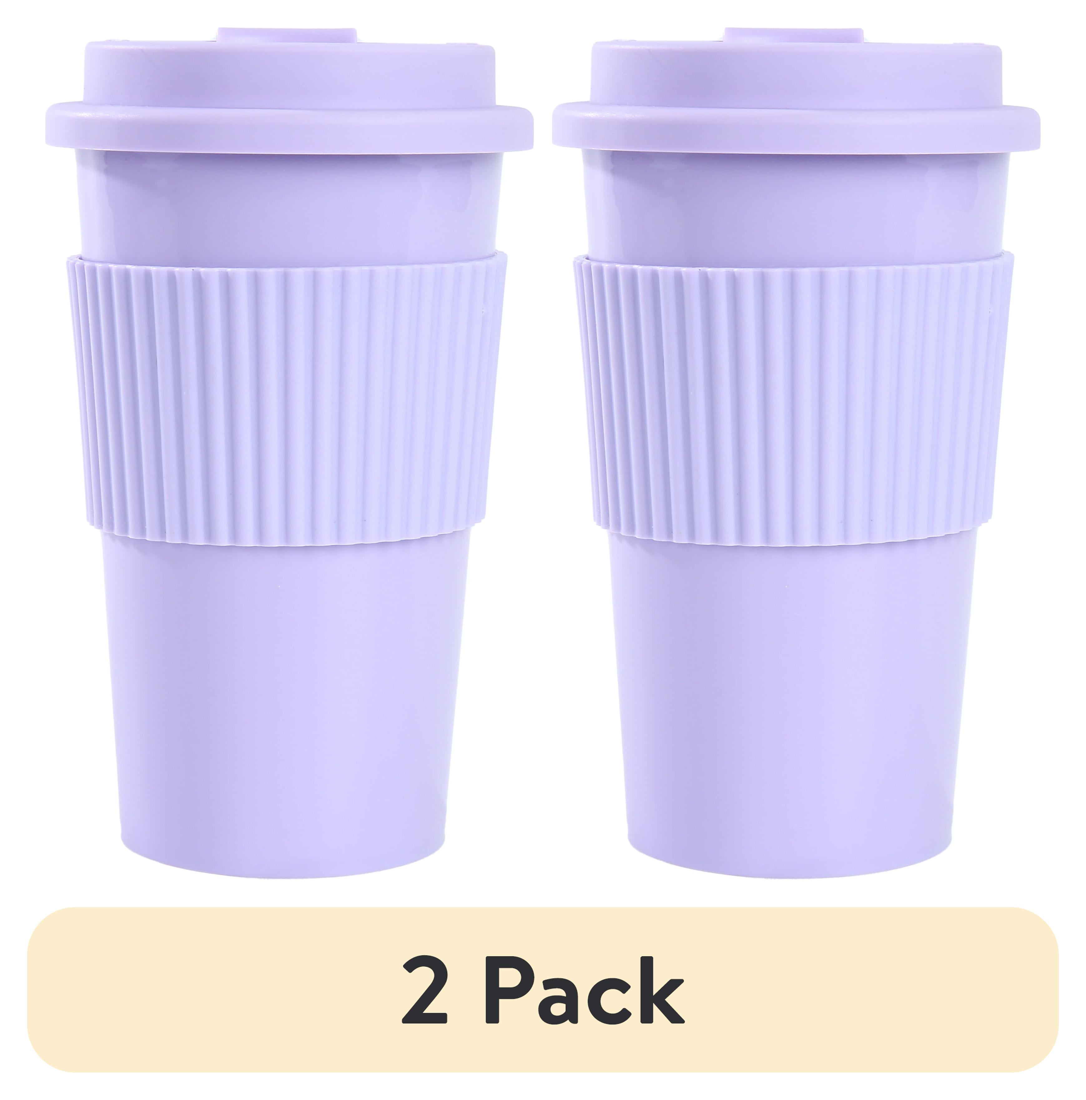 (2 pack) Mainstays 18oz Lilac Purple to go Coffee Cup Perfect for Your ...