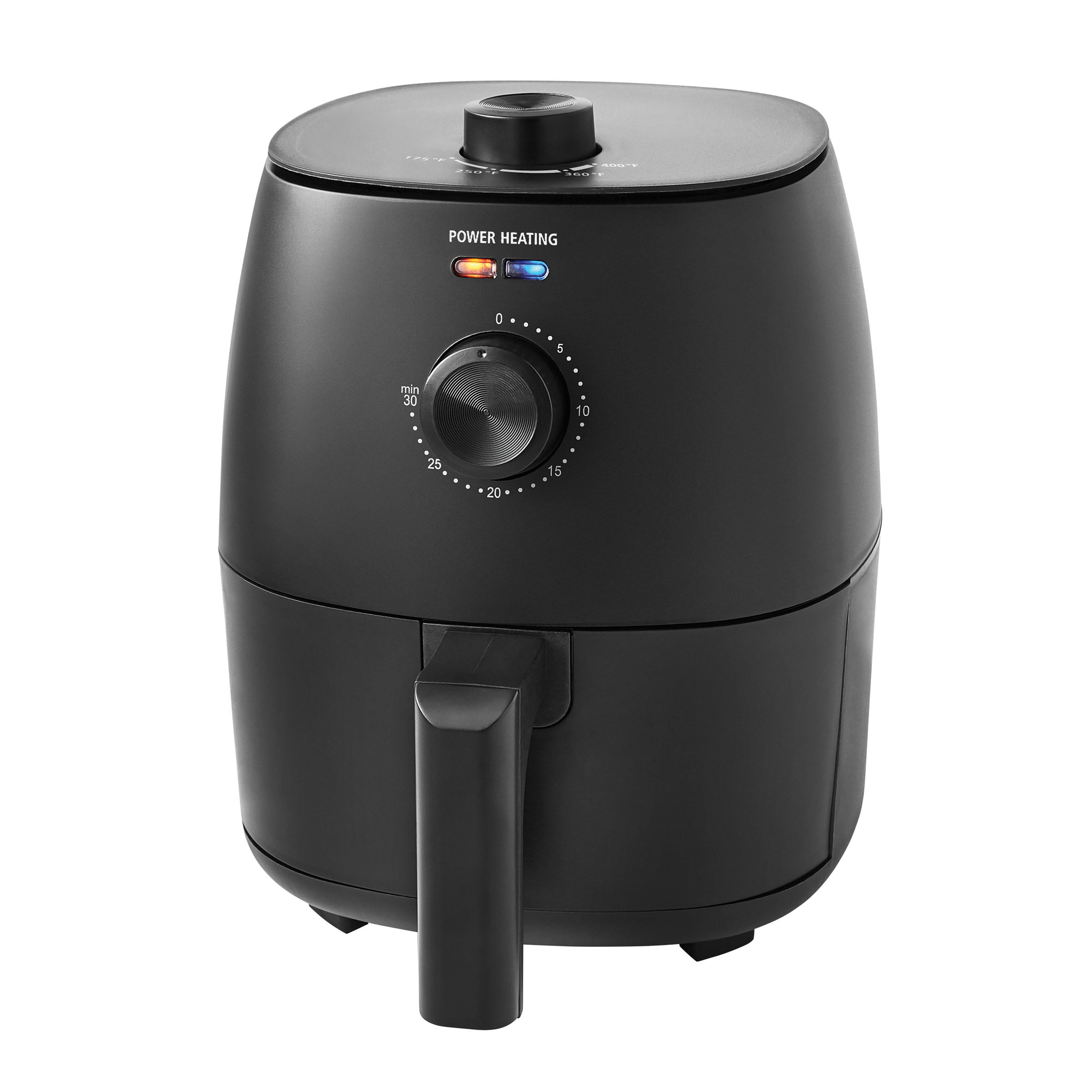 Mainstays 2.2 Qt Compact Air Fryer Black, 1150W, Adjustable Temp, Timer ...