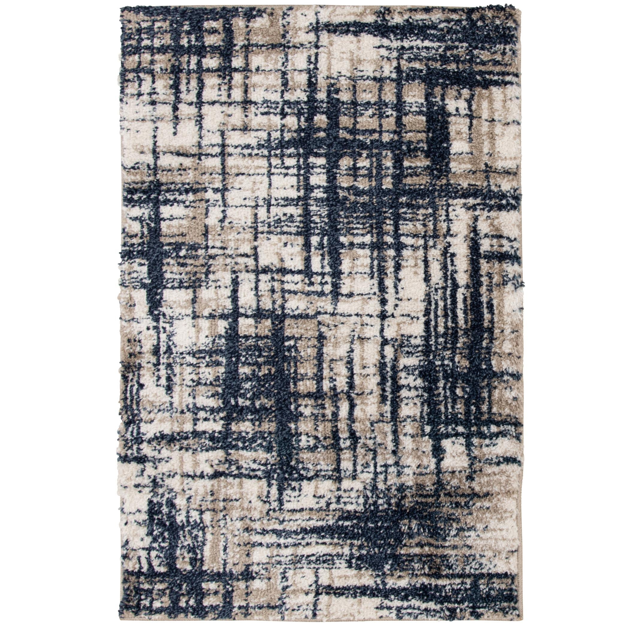 Mainstays 2' 6"x 3'10" Navy Blue Abstract Indoor Area Rug - Walmart.com