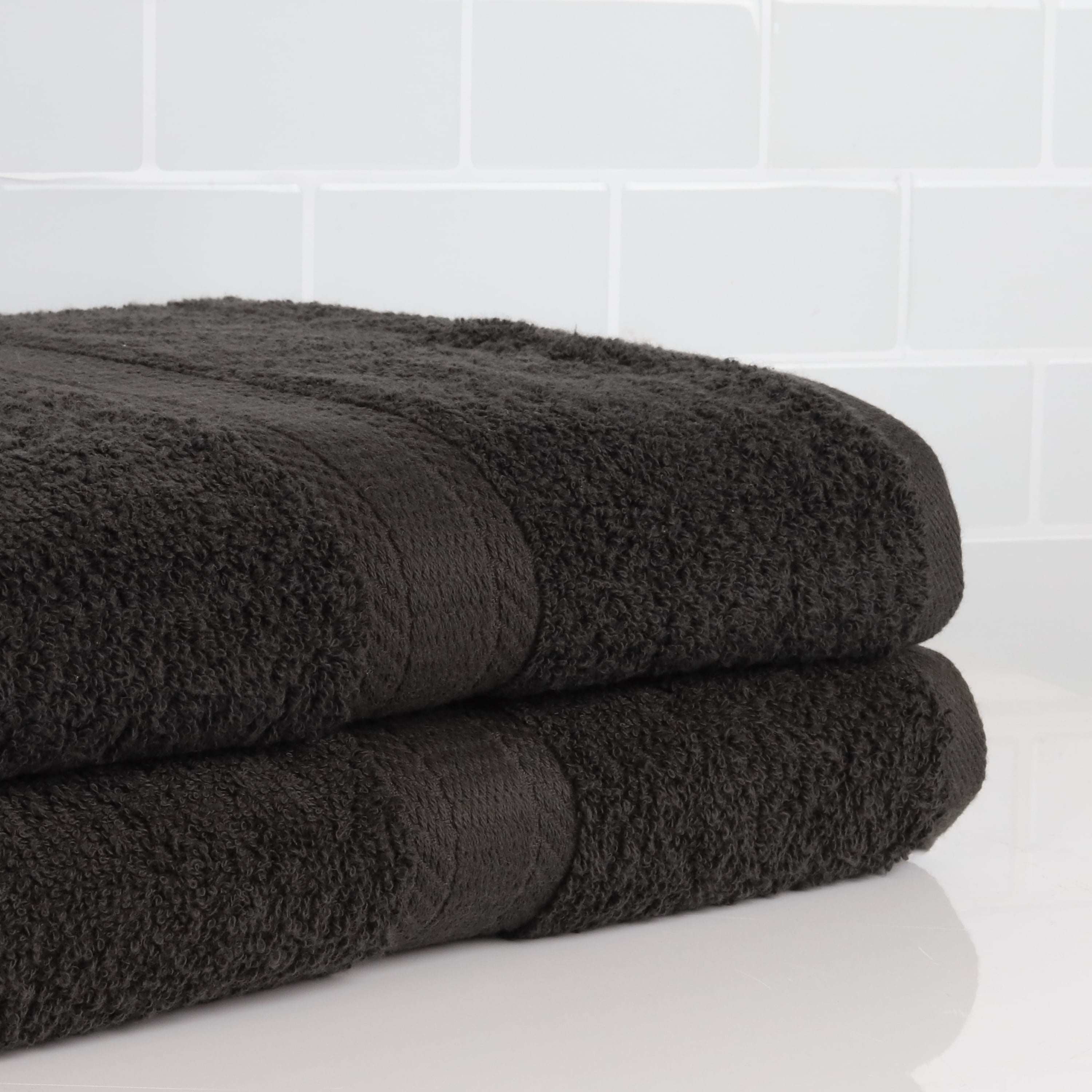 Mainstays 2 Pack 100% Cotton Premium Bath Sheets Set, Super Soft and ...