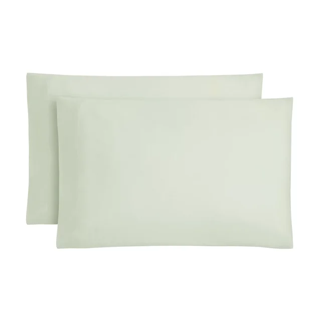 Mainstays 2-Piece 300 Thread Count Soft Sea Cotton Blend Percale ...