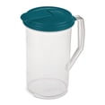 Mainstays 2 Quart Round Pitcher, Clear Plastic with Flip-top Spout ...