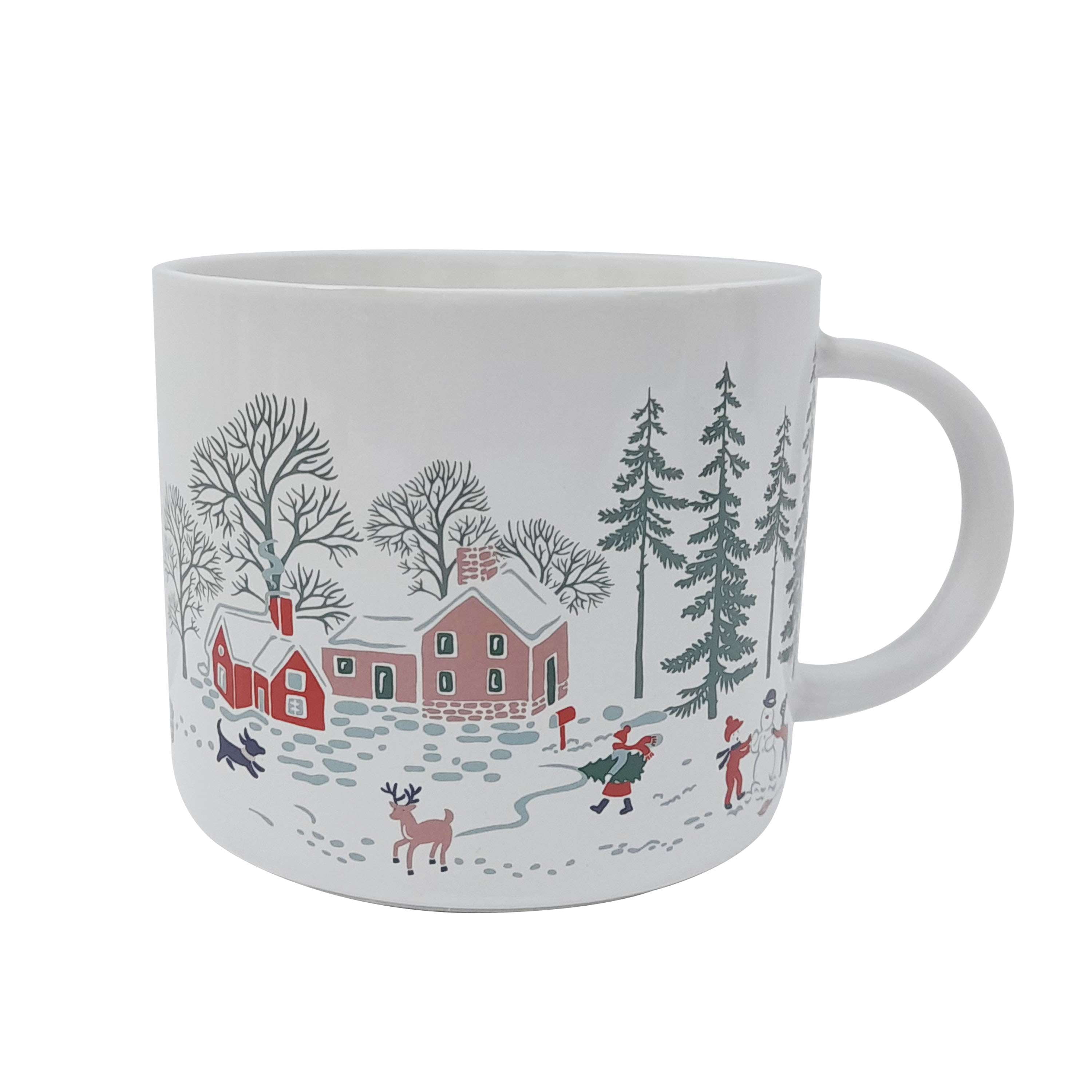 Mainstays 2-Wick 13-ounce Reusable Village Holiday Coffee Mug Scented ...