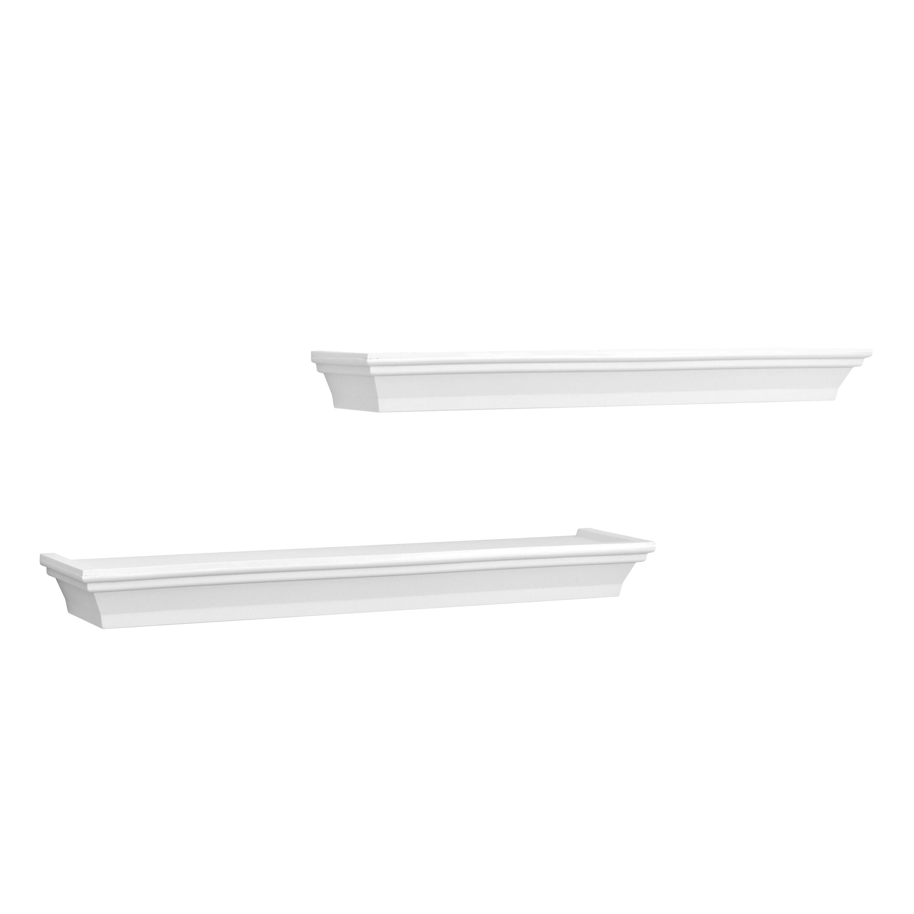 Mainstays 2 piece Assorted White 18-Inch Ledge Set - Walmart Business ...