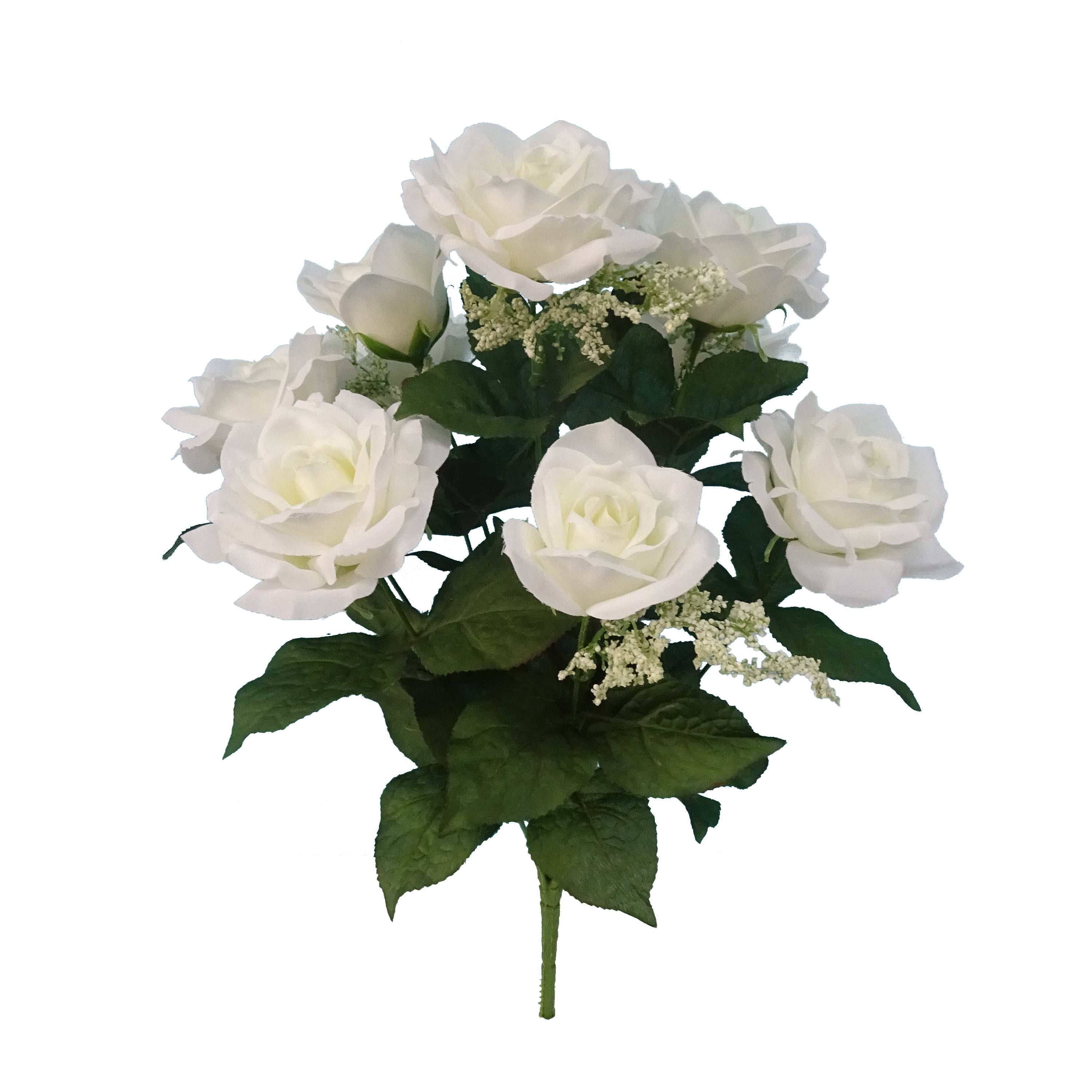 Mainstays 20” Artificial Silk White Rose Bouquet - Walmart.com
