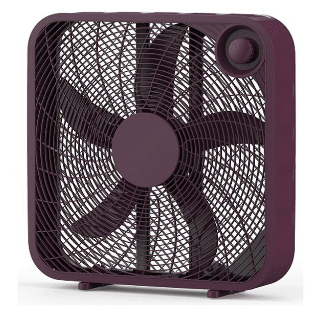 Mainstays 20" 3-Speed Portable Box Fan, FB50-16HE, New, Dark Purple ...