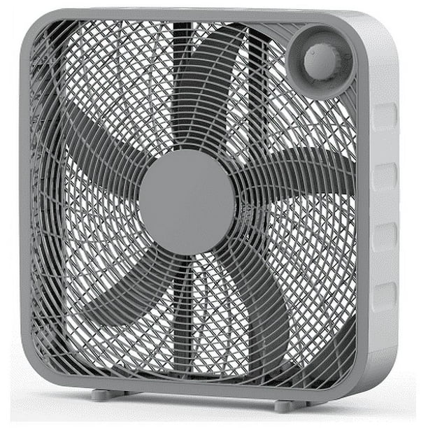 Mainstays 20" 3-Speed Portable Box Fan, FB50-16HS, New, Silver ...