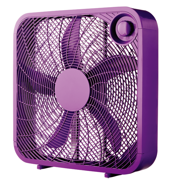Mainstays 20-inch 3-Speed Box Fan, FB50-16HP, Purple - Walmart.com