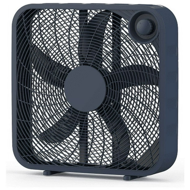Mainstays 20" 3-Speed Portable Box Fan, FB50-16HI, New, Indigo ...