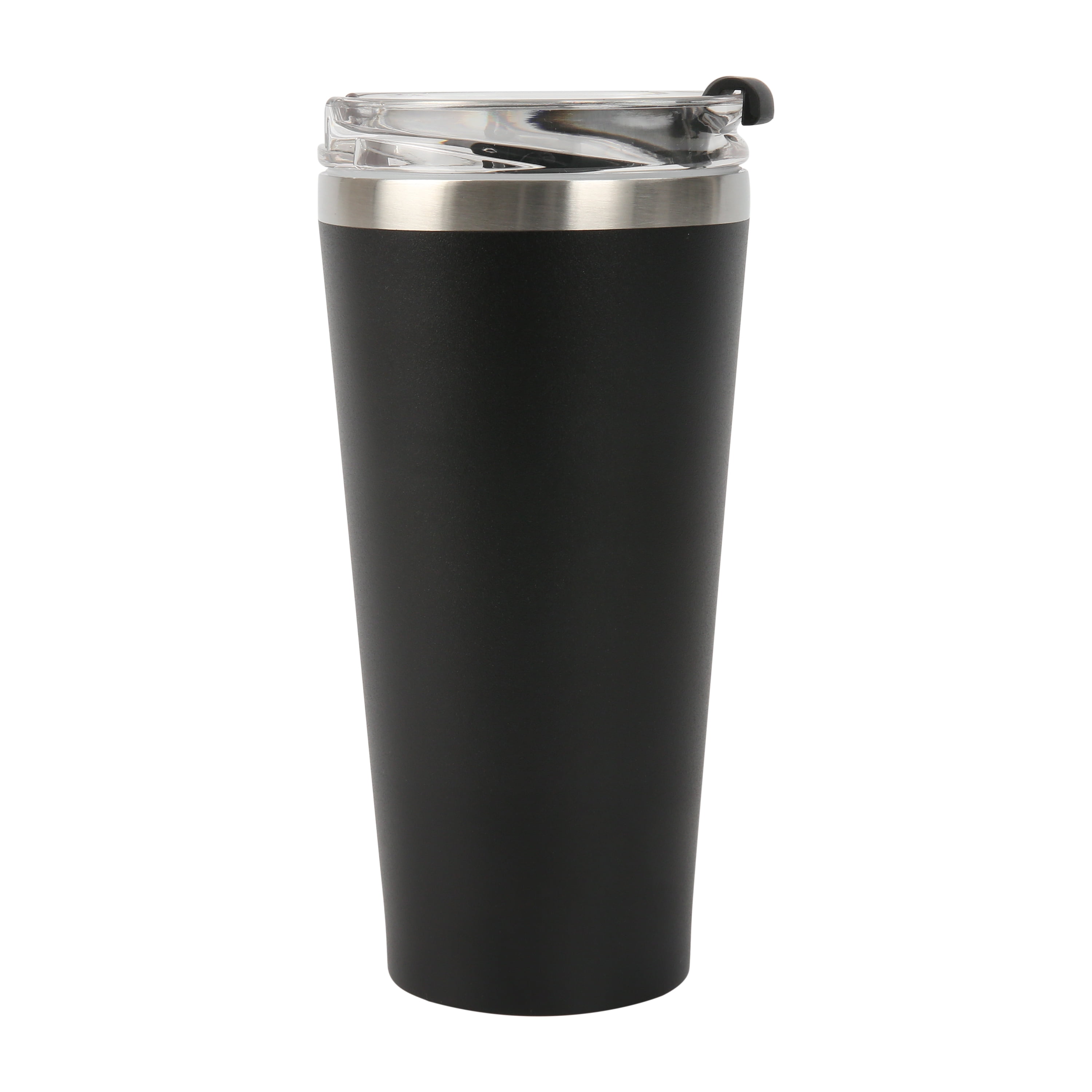 Mainstays 20 oz Double Wall Vacuum Sealed Stainless Steel Tumbler Black ...