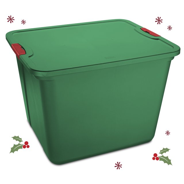 Mainstays 20gl Latch Tote Red W/green Latches - Walmart.com