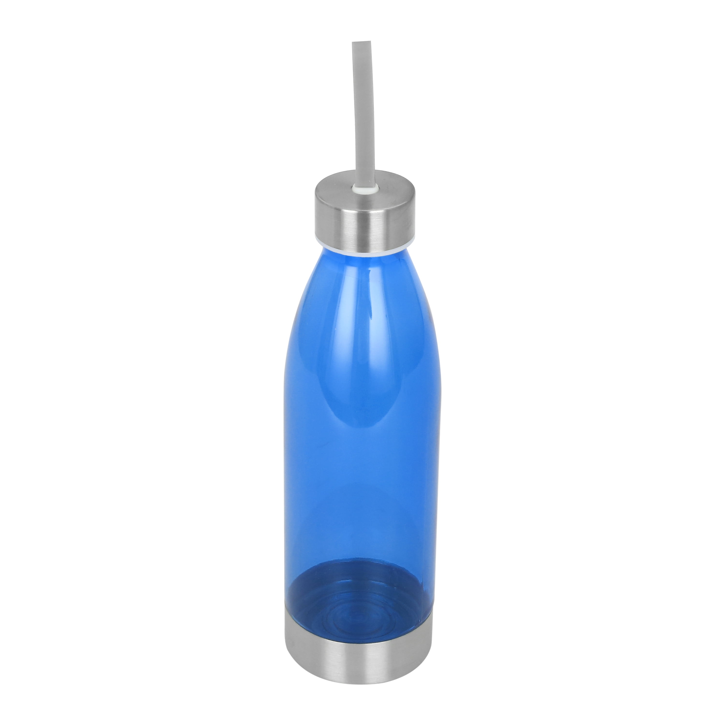Mainstays 22 oz Blue Plastic Water Bottle - Lid & Base - Walmart.com