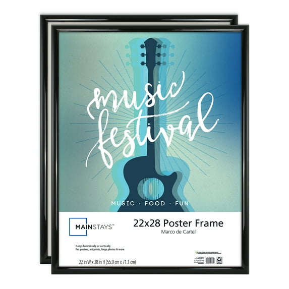 Mainstays 22"x 28" Black Rounded Poster Frame Set of 2 - Walmart.com