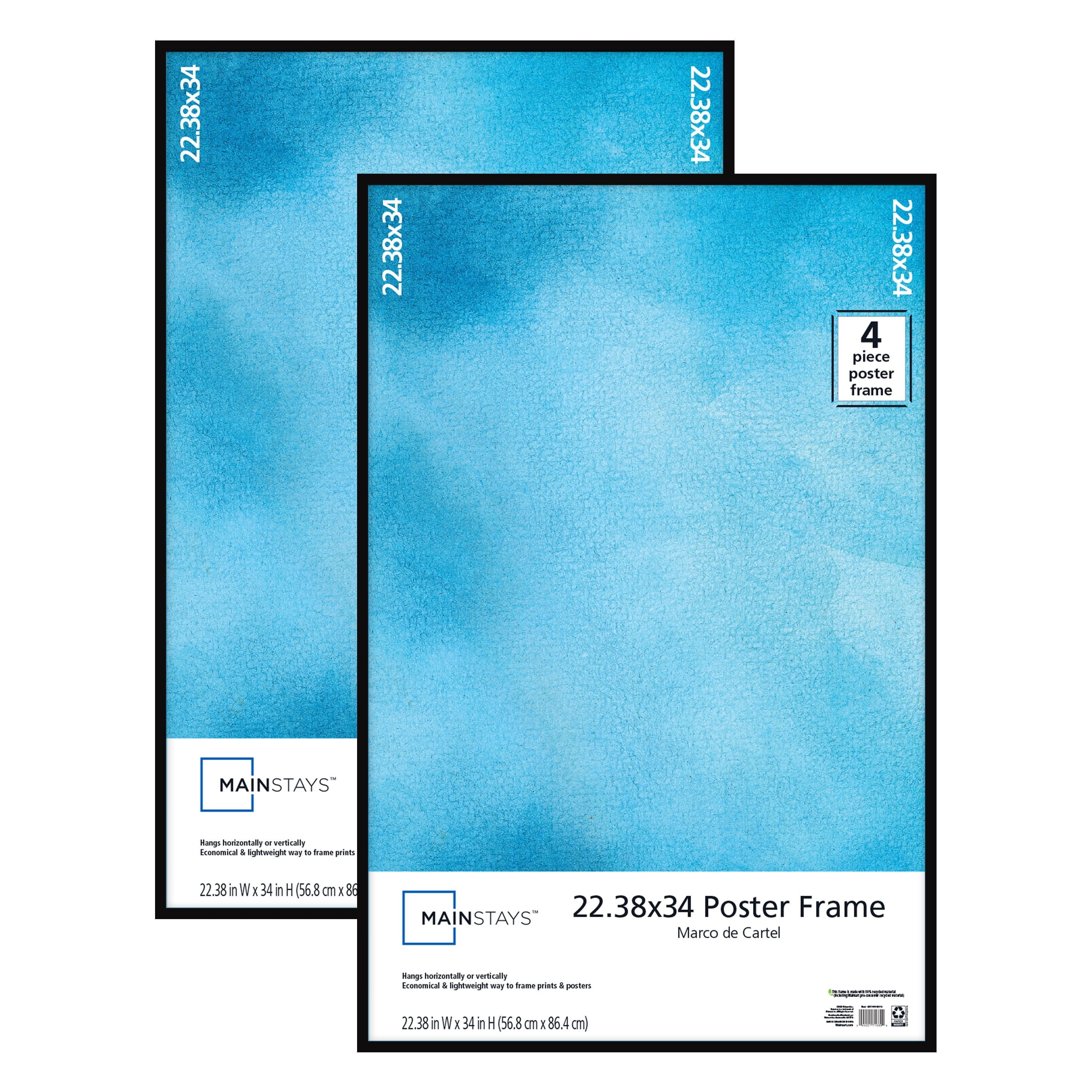 Mainstays 22x34 Basic Picture Frames, Black, Set of 2 - Walmart.com