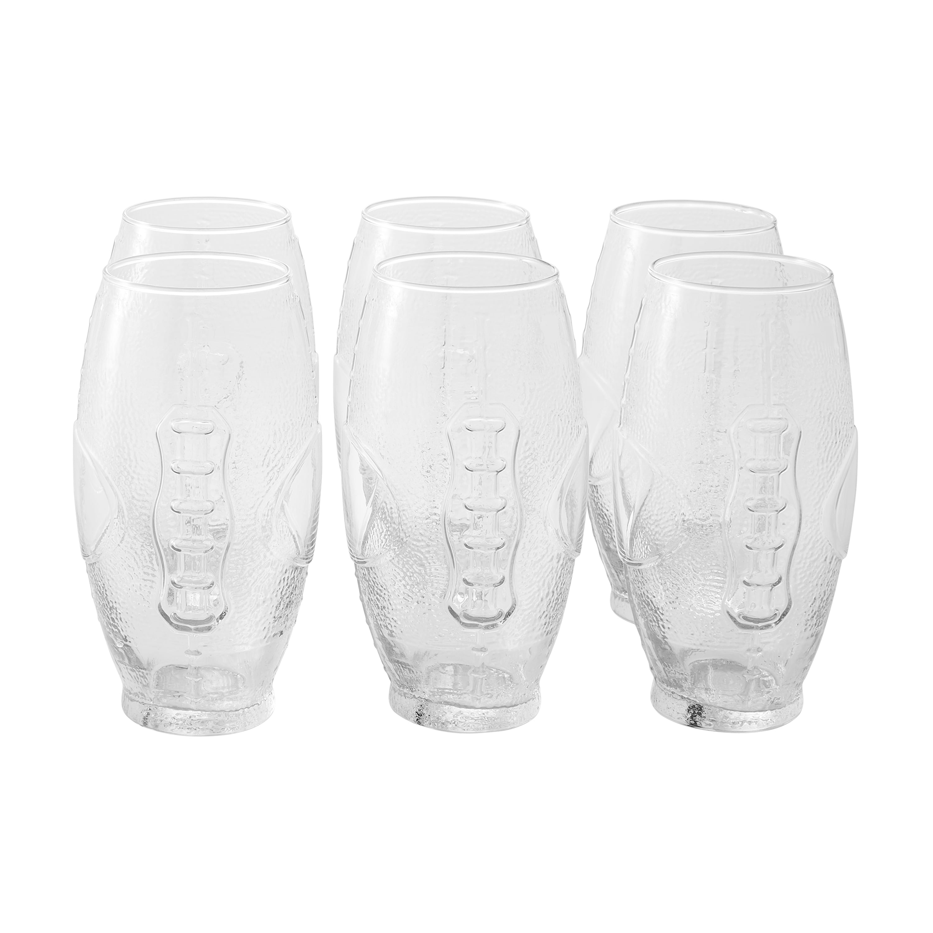 Mainstays 23 oz. Clear Football Cooler Drinkware, Set of 6 - Walmart.com