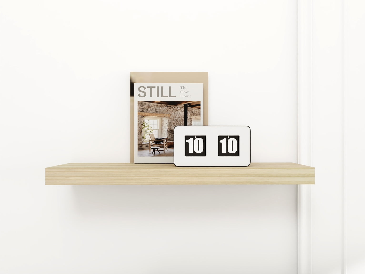 Mainstays Natural 23" Wood Floating Shelf - Walmart.com