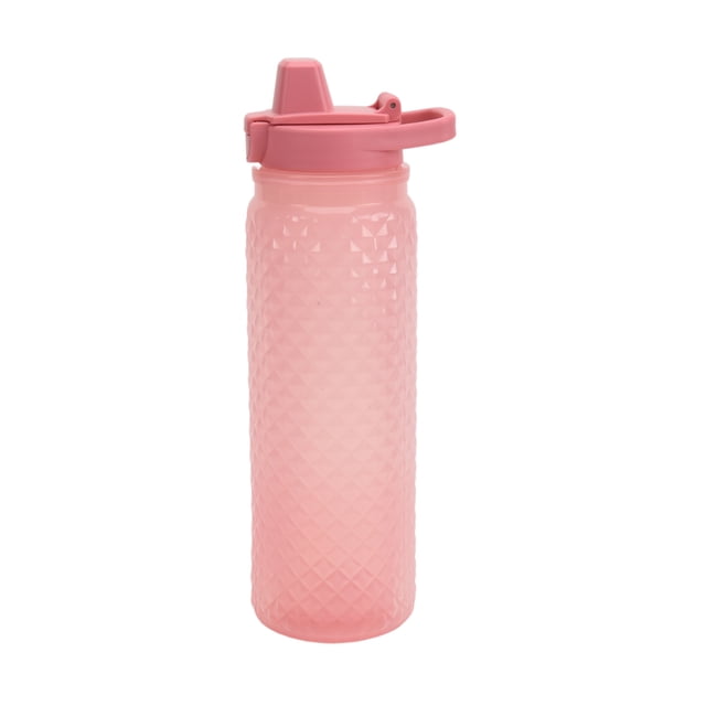 Mainstays 24-Ounce Plastic Textured Water Bottle, Pink - Walmart.com