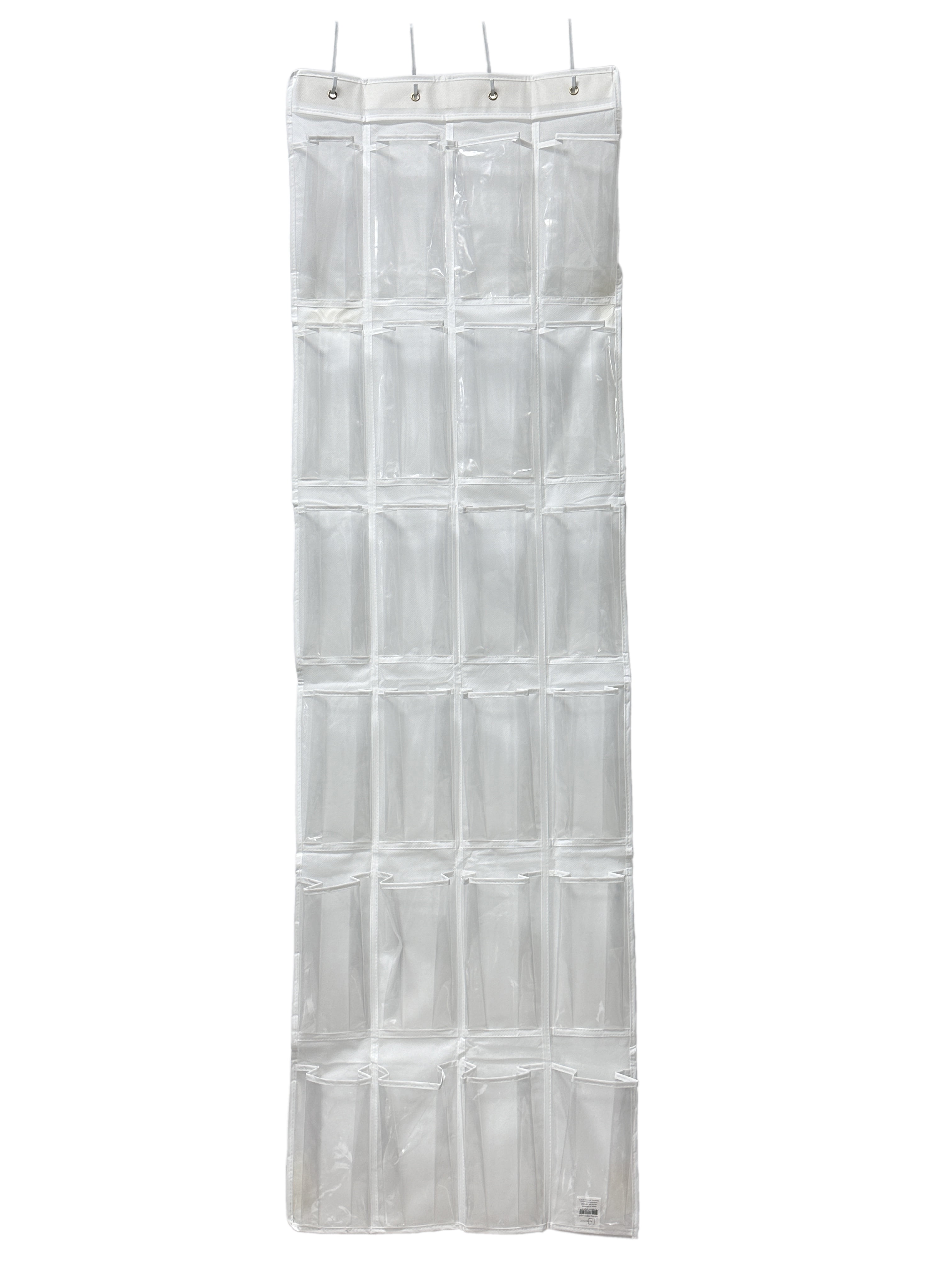 Mainstays 24 Pocket Clear Over the Door Non Woven Closet Shoe Organizer ...