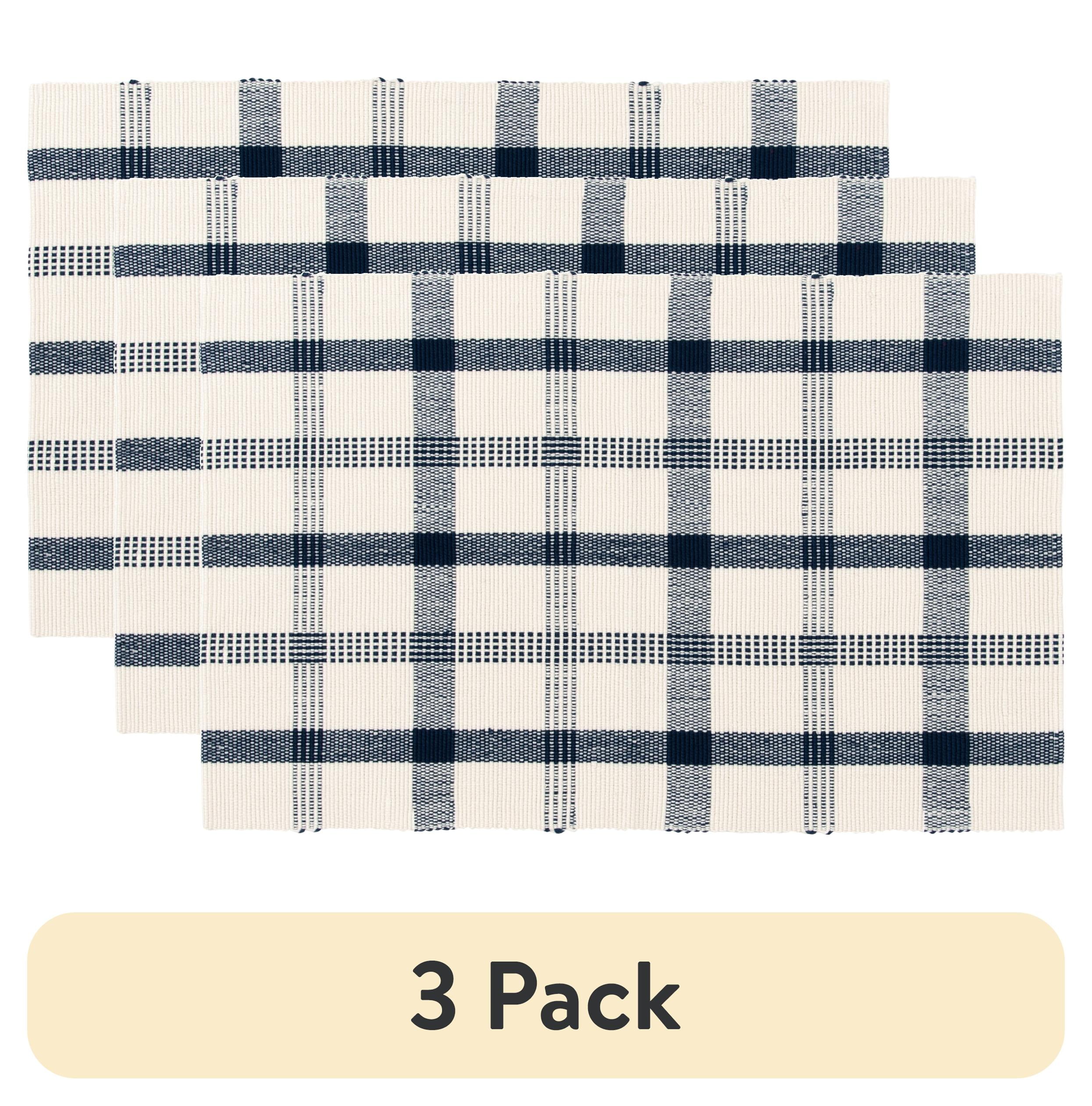 (3 pack) Mainstays 24"x36" Blue Plaid Outdoor Layering Rug - Walmart.com
