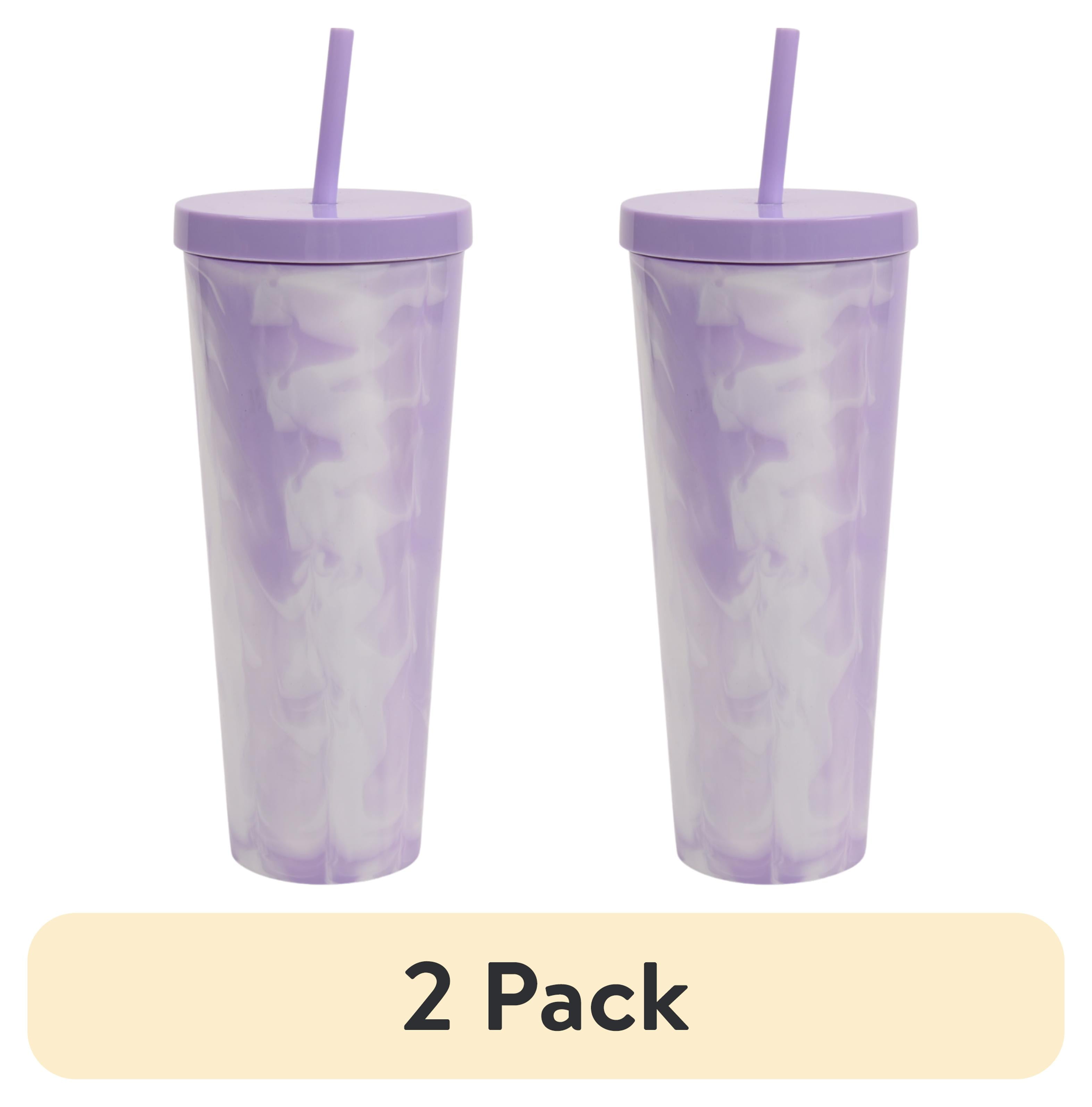 (2 pack) Mainstays 26-Ounce Plastic Swirl Tumbler, Purple - Walmart.com