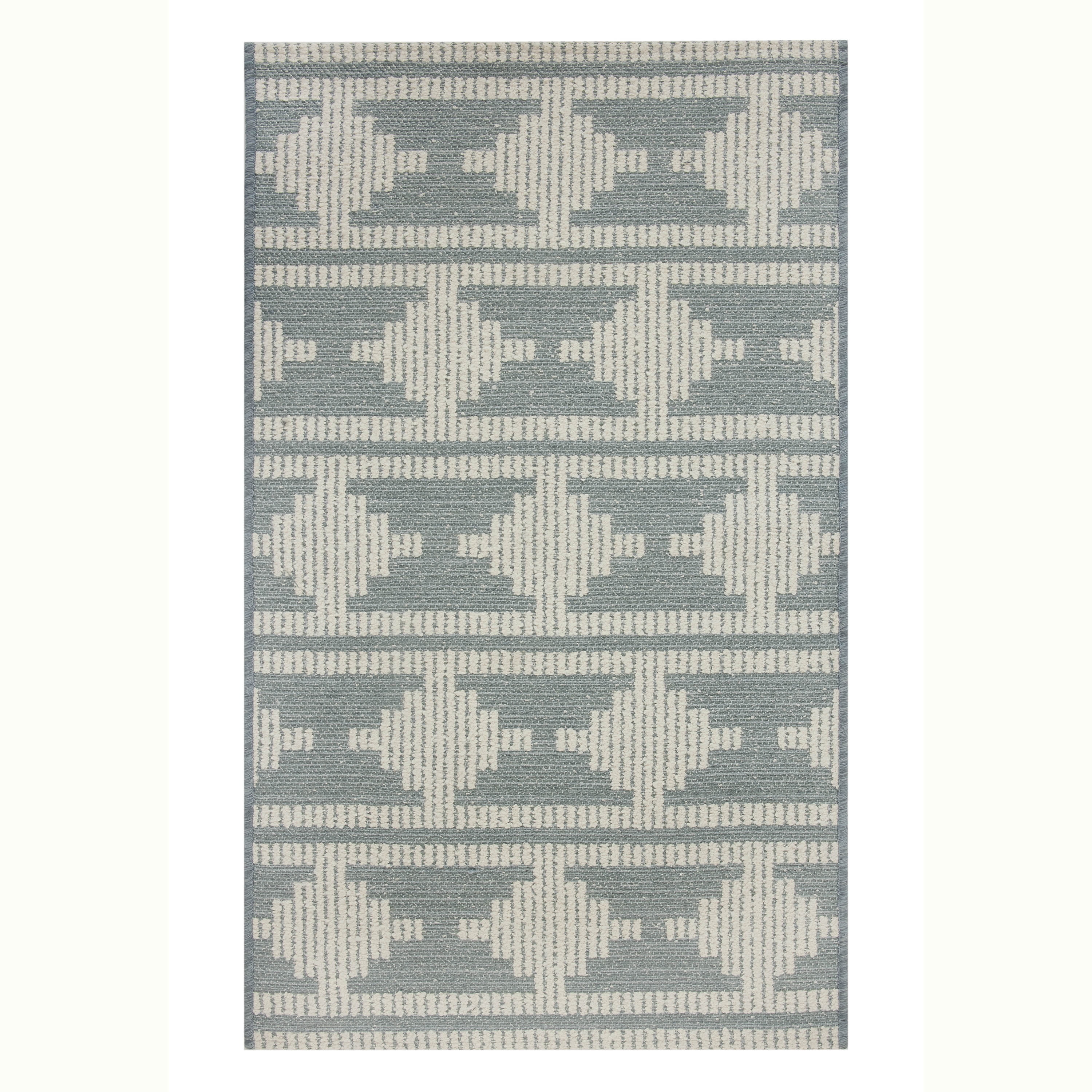 Mainstays 27"x45" Blue Geo Diamond Indoor Accent Rug - Walmart.com