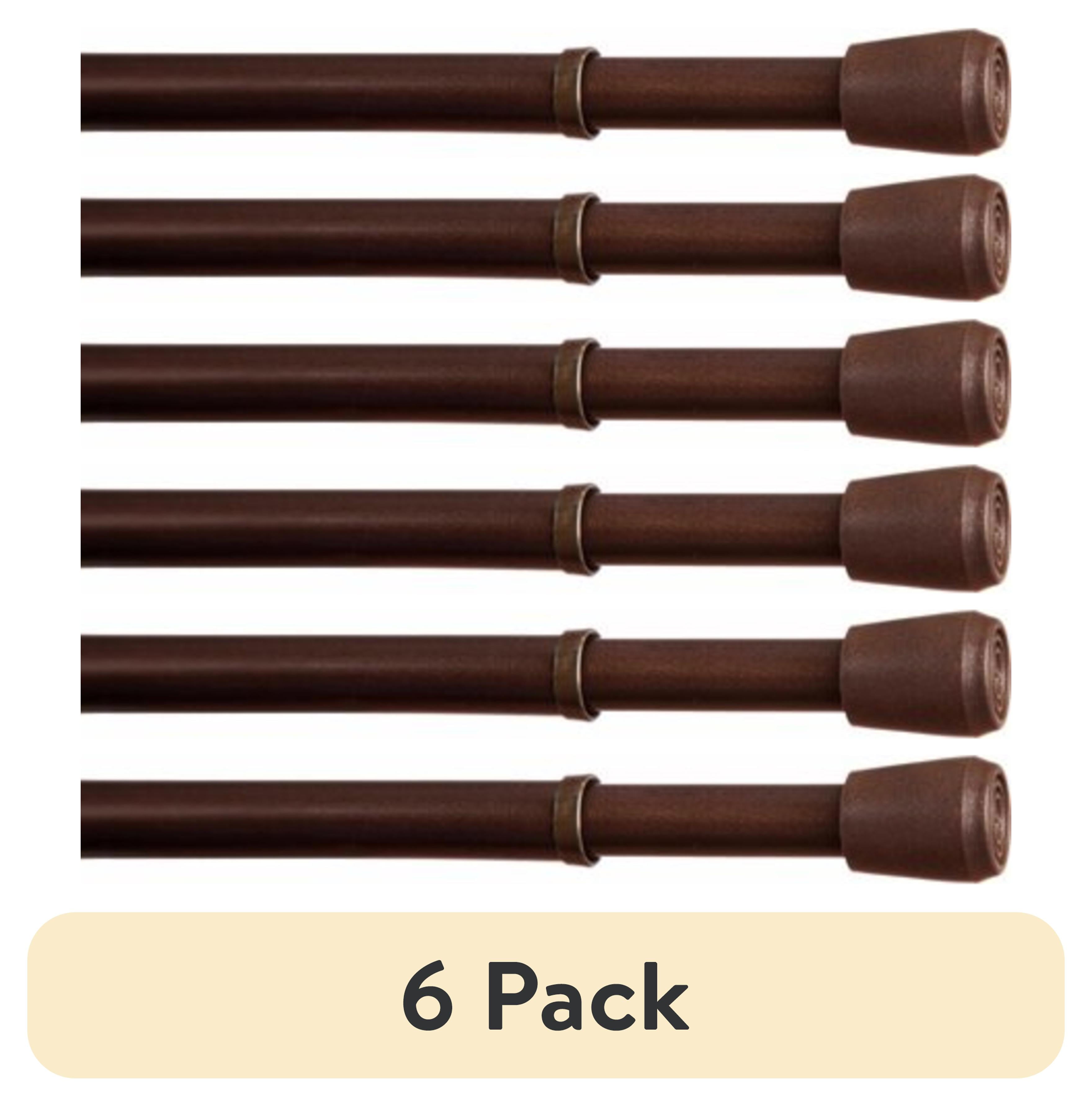 (6 pack) Mainstays 28-48 in. Adjustable Spring Tension Curtain Rod, 7/ ...
