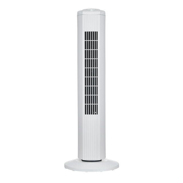 Mainstays 28 inch Tall, 3-Speed Oscillating Tower Fan, MSWMT24MW, New ...