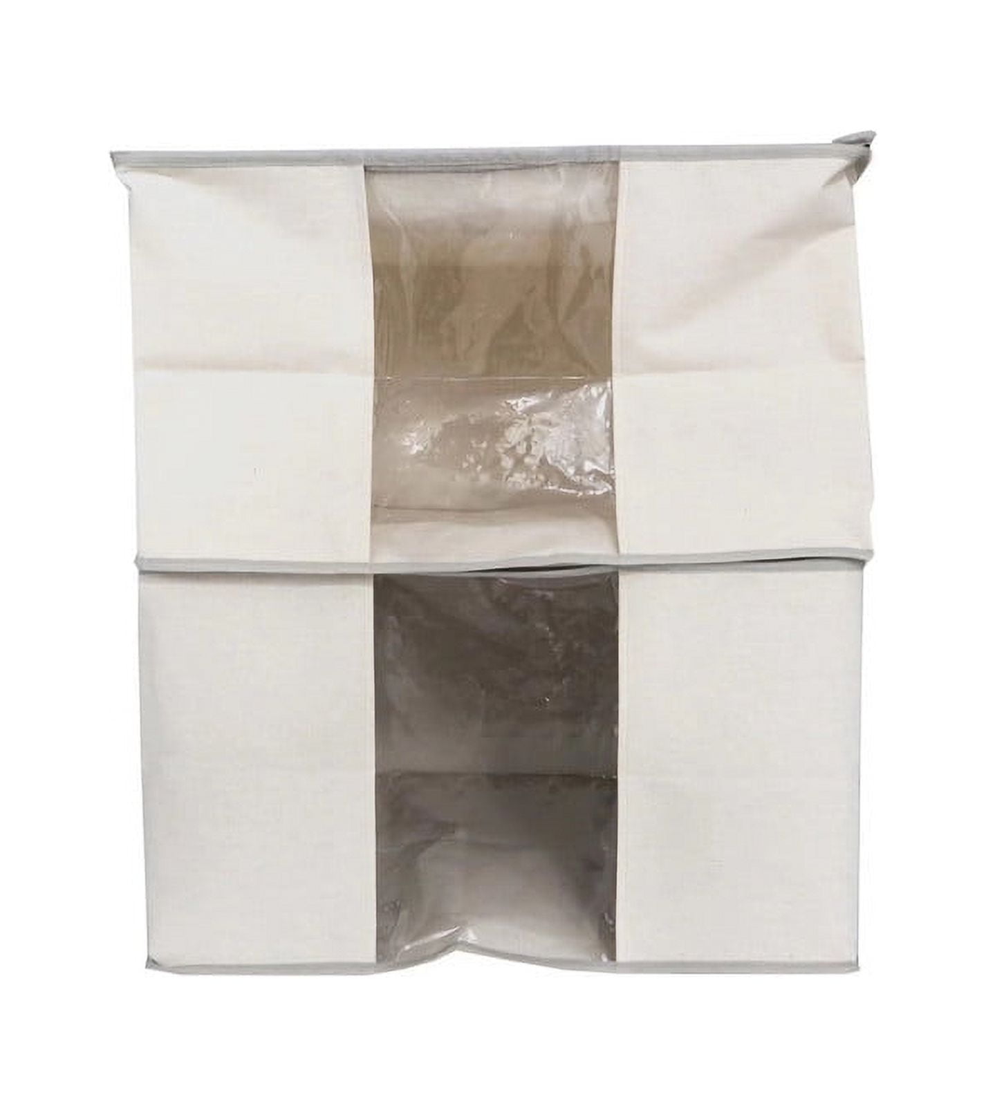 Mainstays 2pack Canvas Closet Storage Bags Waterproof with Clear Window ...