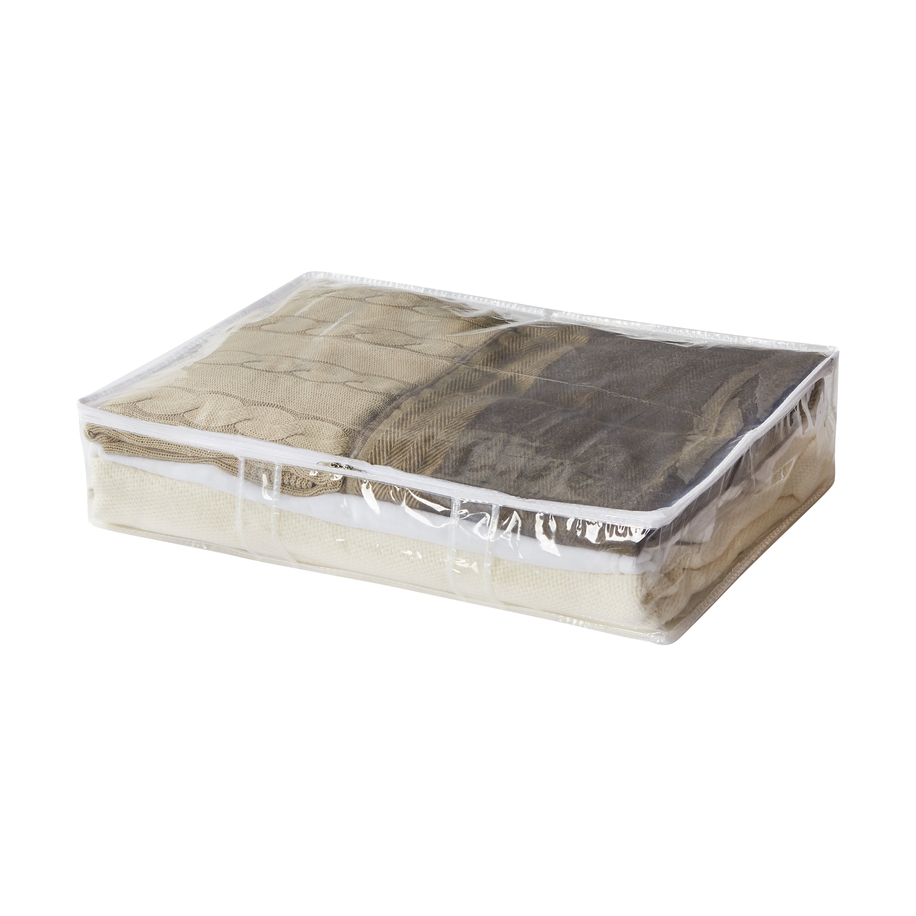 Mainstays 2pack Clear PEVA Underbed Storage Organizer - Walmart.com
