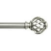 Mainstays 3/4" Filigree Ball Single Curtain Rod, White, 30-84 ...