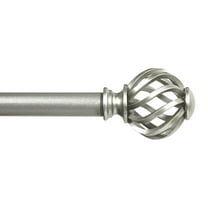 Mainstays 3/4" Pewter Knob Single Curtain Rod, 30-84", Pewter - Walmart.com